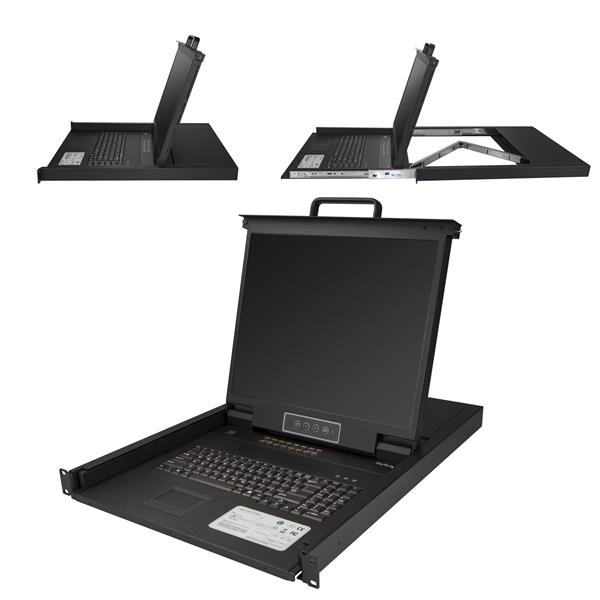 StarTech.com RKCONS1916K 19" 1280 x 1024pixels Black 1U rack