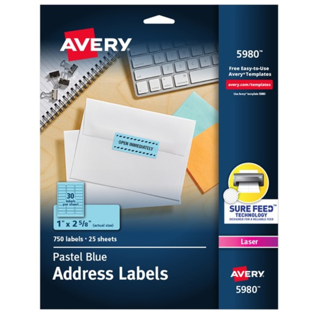 Avery® Shipping Labels - Permanent Adhesive - Rectangle - Laser