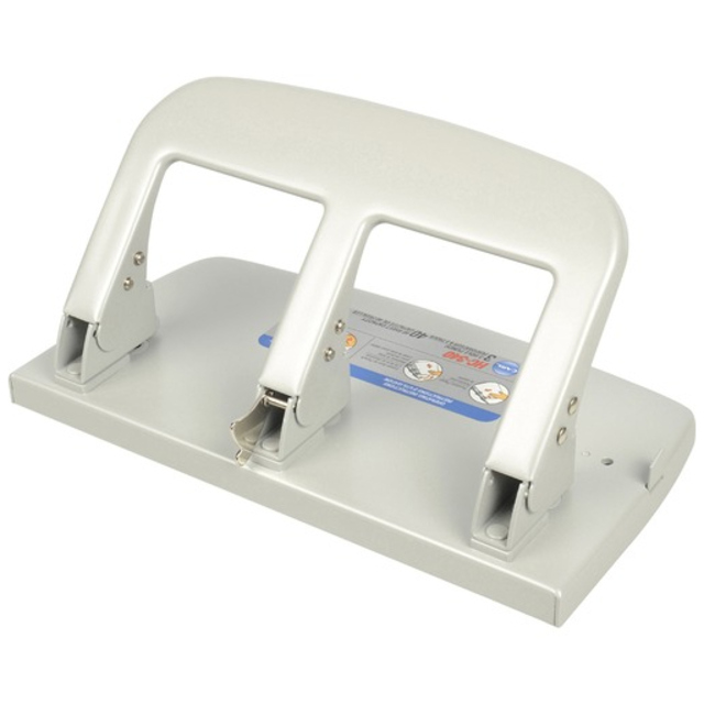 CARL Heavy-duty 3-Hole Punch with Tray - 3 Punch Head(s) - 40 She