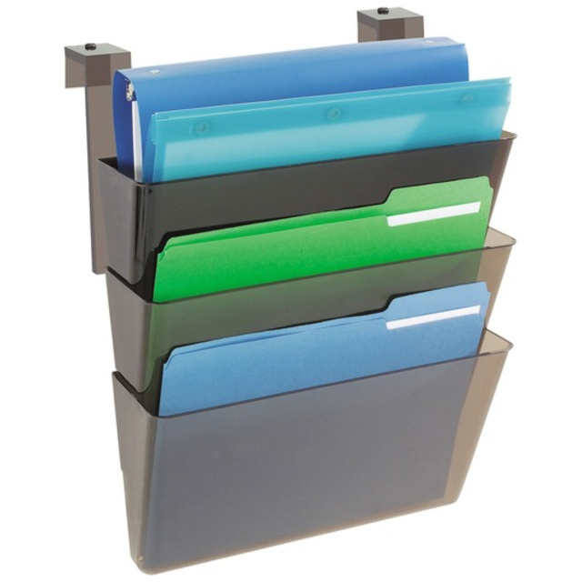 Deflecto Stackable DocuPocket set for partition walls - 3 Pocket(