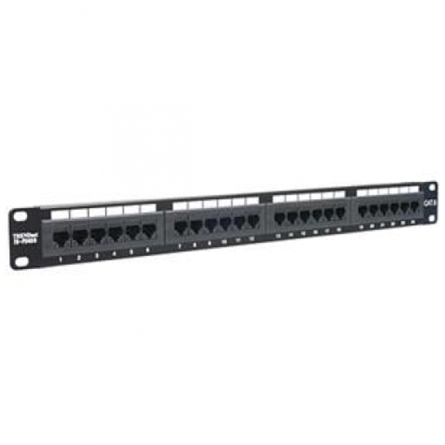(2 PACK) 24PORT CAT6 RACKMOUNT PATCH PANEL RJ45