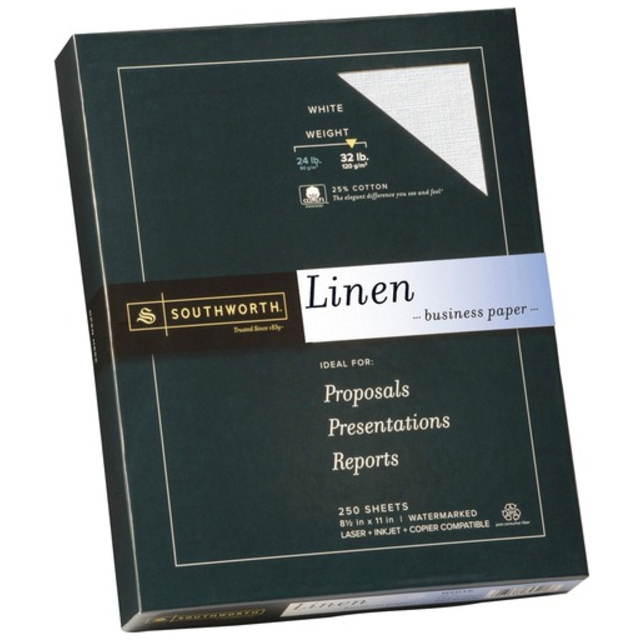 Southworth Linen Business Paper - Letter - 8 1/2" x 11" - 32 lb B